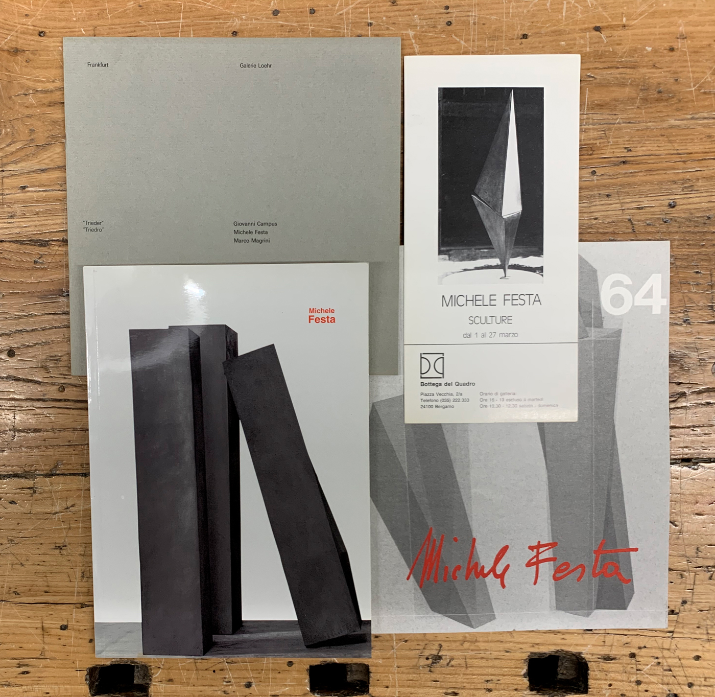 MICHELE FESTA - Lotto unico di 4 tra cataloghi e brochure | Barnebys